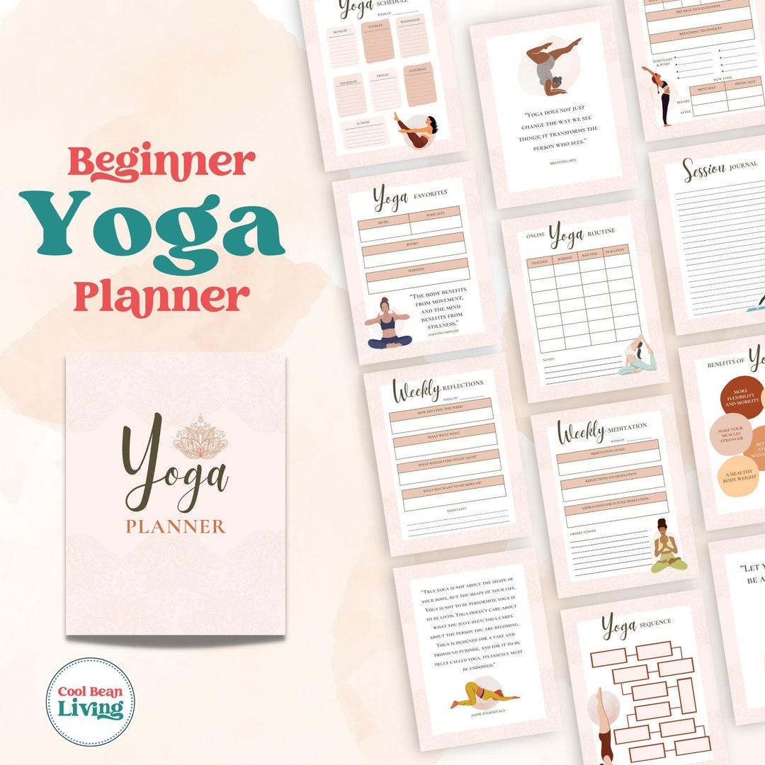 Beginner Yoga Planner | Printable Yoga Session Tracker | Daily Yoga ...