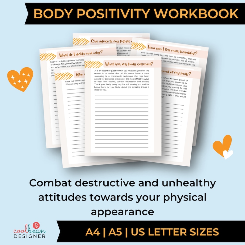 Body Positivity Workbook Printable Body Image Journal - Etsy