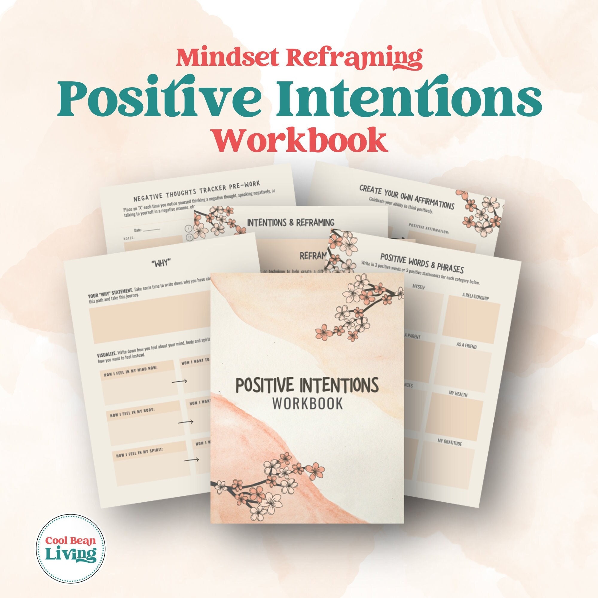 Positive Intentions Workbook With Printable Mindset Reframing ...