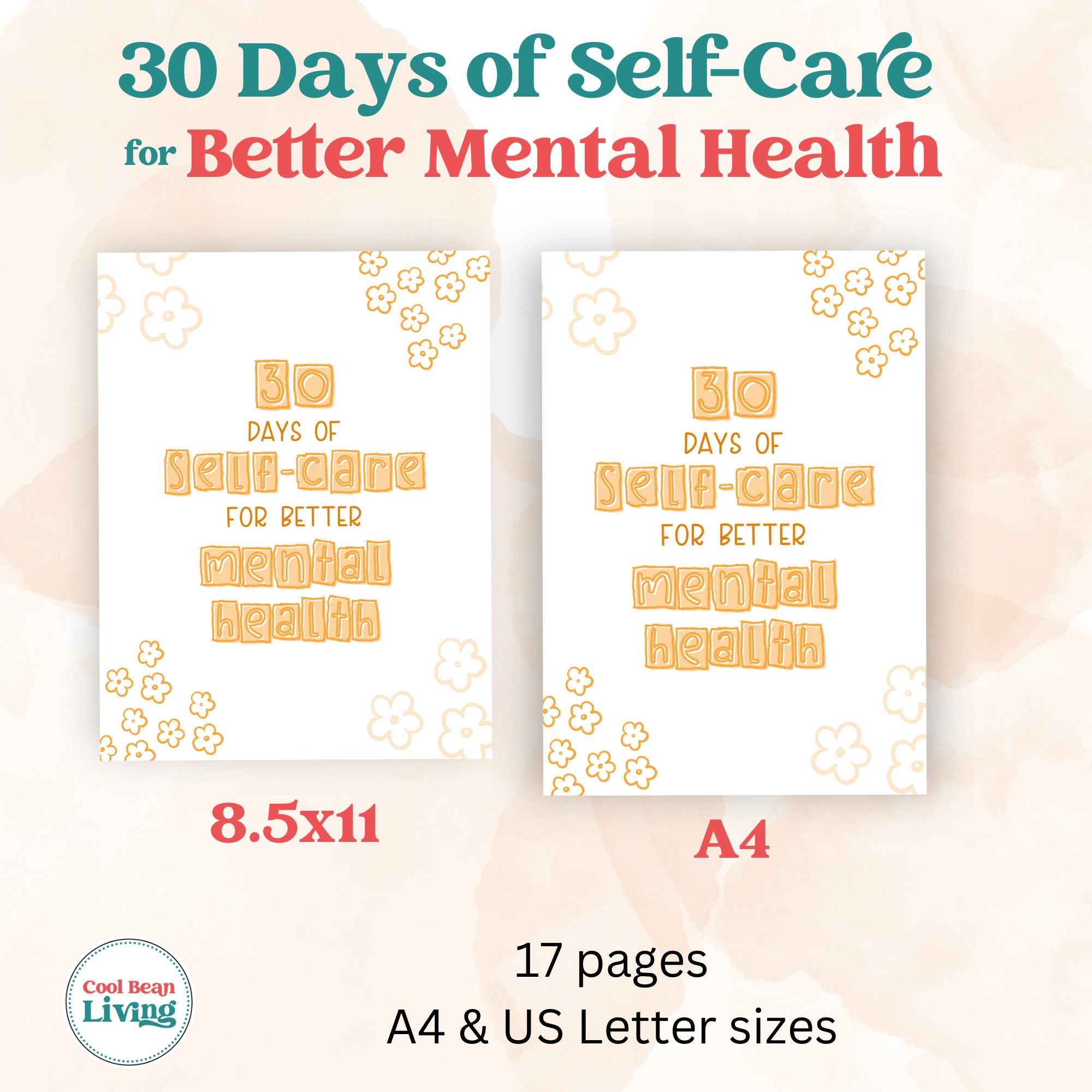 30 Days of Self-care for Better Mental Health Planner Printable ...