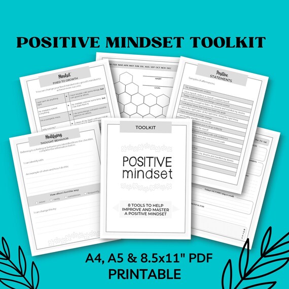 Printable Positive Mindset Bundle Growth Mindset Toolkit - Etsy