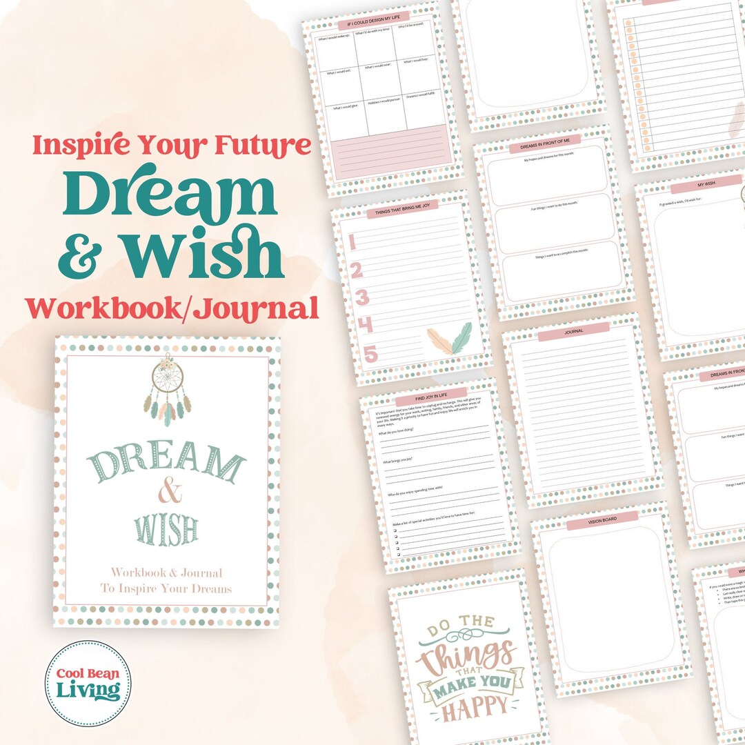 Printable Dream and Wish Workbook and Journal | Manifest Journal ...