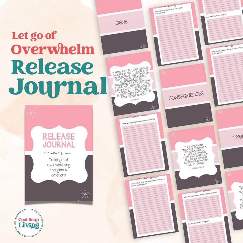 Release Journal | Printable Prompts for Letting Go of Overwhelming ...