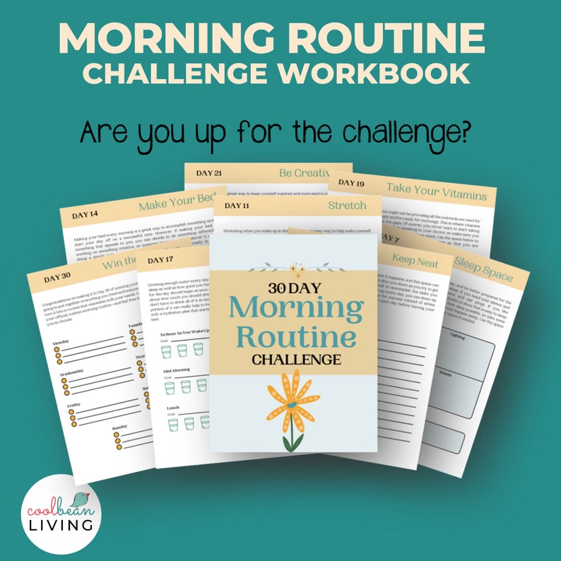 Morning Routine Challenge | Printable Win the Day Workbook - Etsy