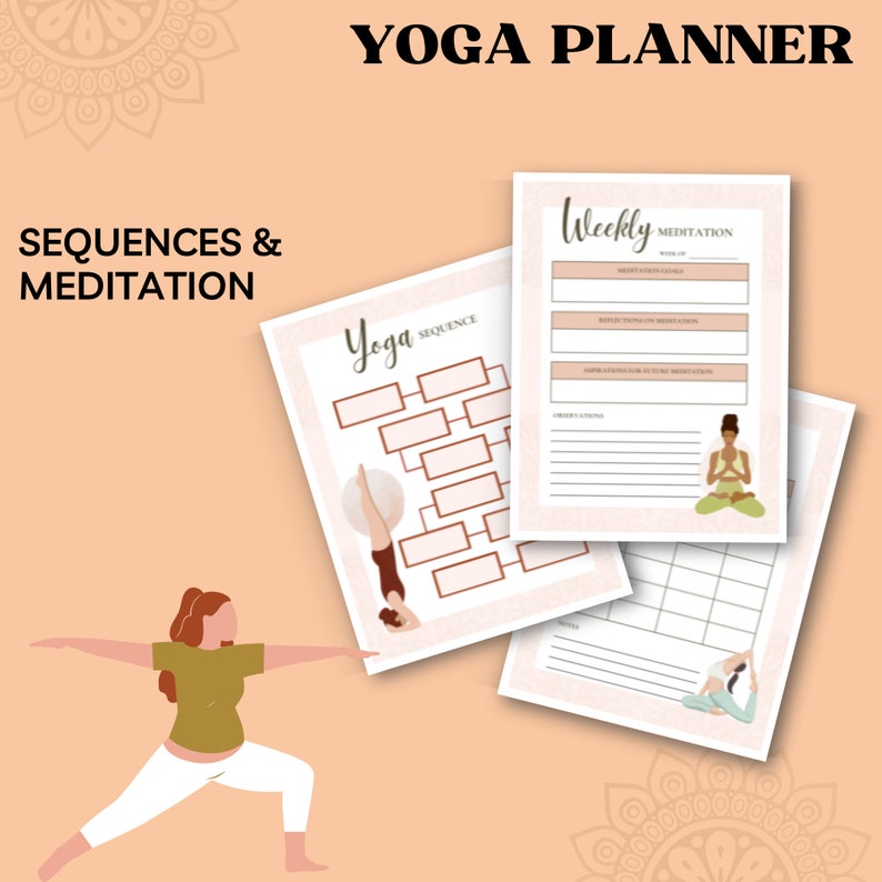 Beginner Yoga Planner | Printable Yoga Session Tracker | Daily Yoga ...