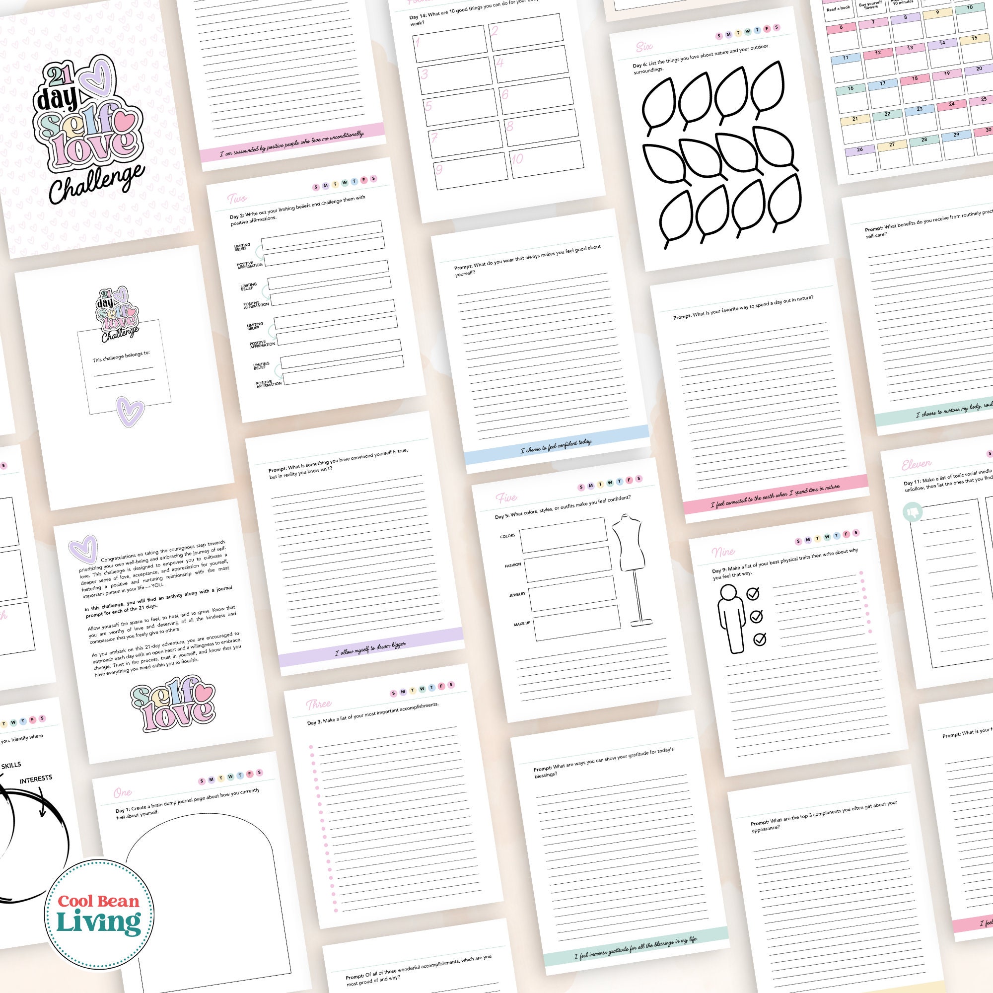 21-day Self-love Challenge | Printable Learn to Love Yourself ...