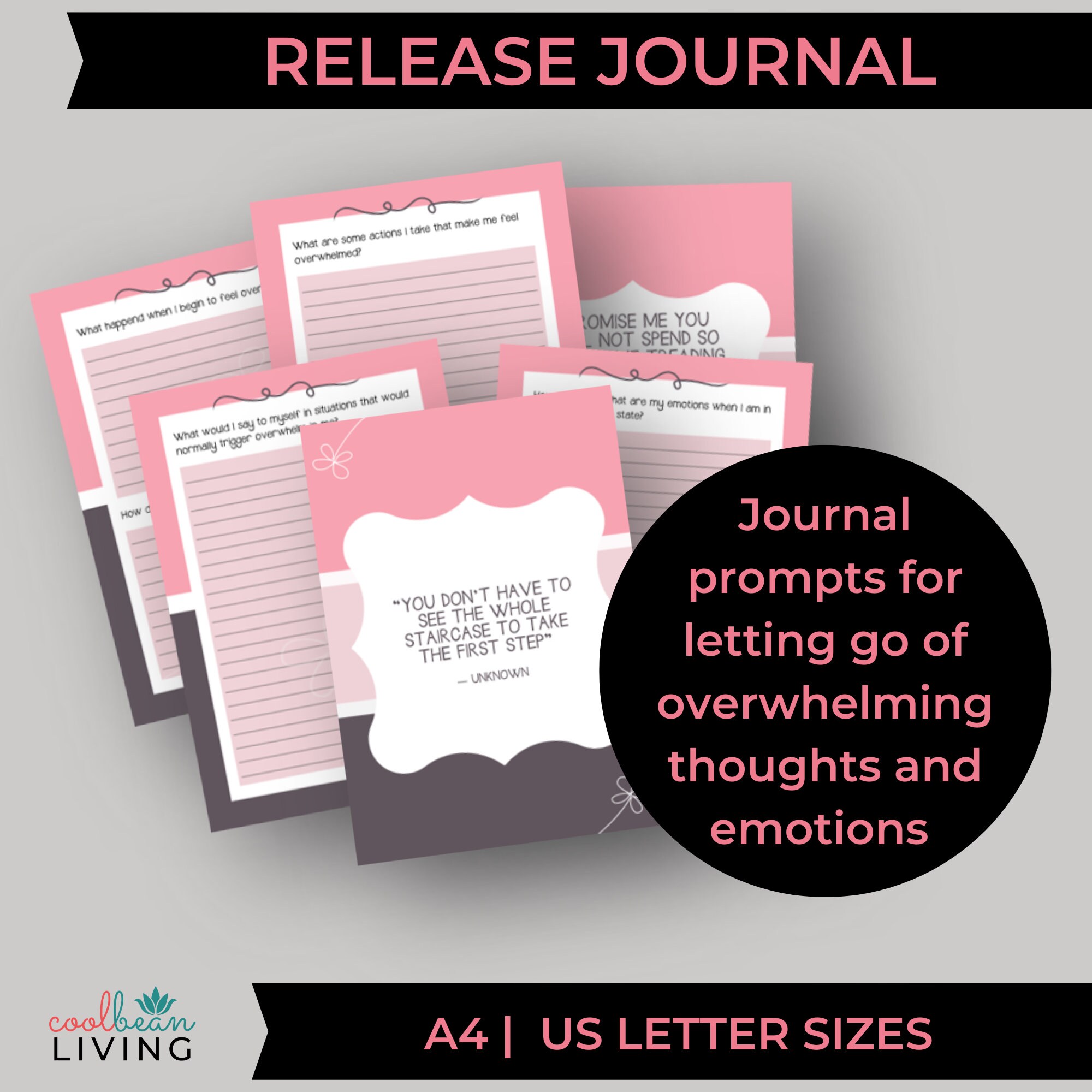 Release Journal | Printable Prompts for Letting Go of Overwhelming ...