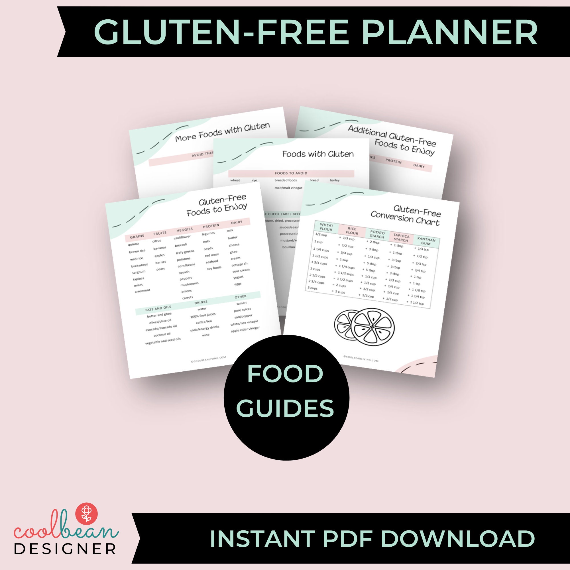 Gluten-free Planner | Printable IBS and Celiac Journal | Food Tracking ...