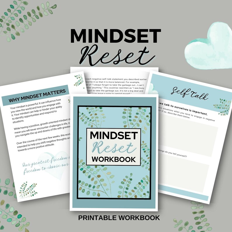 Printable Mindset Reset Workbook Mindset Makeover for - Etsy