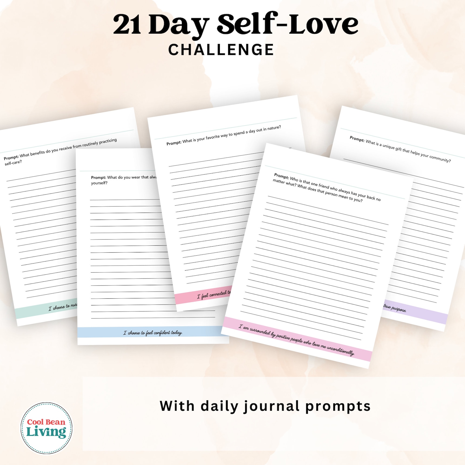 21-day Self-love Challenge | Printable Learn to Love Yourself ...