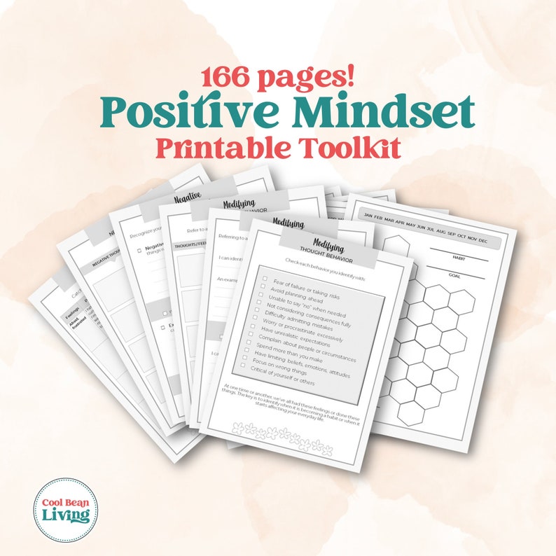Printable Positive Mindset Bundle Growth Mindset Toolkit - Etsy