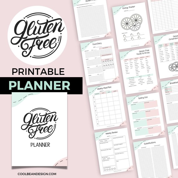 Gluten-free Planner Printable IBS and Celiac Journal Food | Etsy