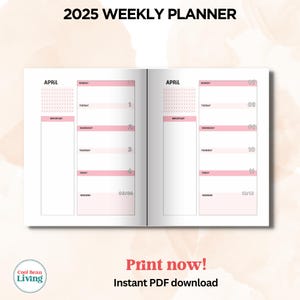 Printable 2025 Weekly Planner | Daily Organizing and Planning for ...