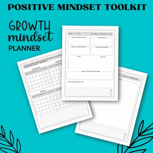 Printable Positive Mindset Bundle Growth Mindset Toolkit Mindset ...