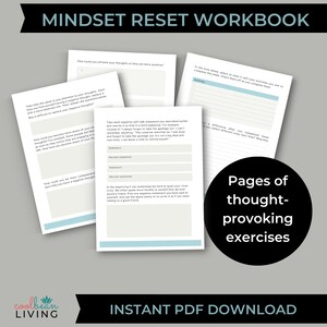 Printable Mindset Reset Workbook | Mindset Makeover for Personal Growth ...