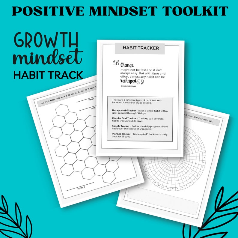 Printable Positive Mindset Bundle Growth Mindset Toolkit - Etsy
