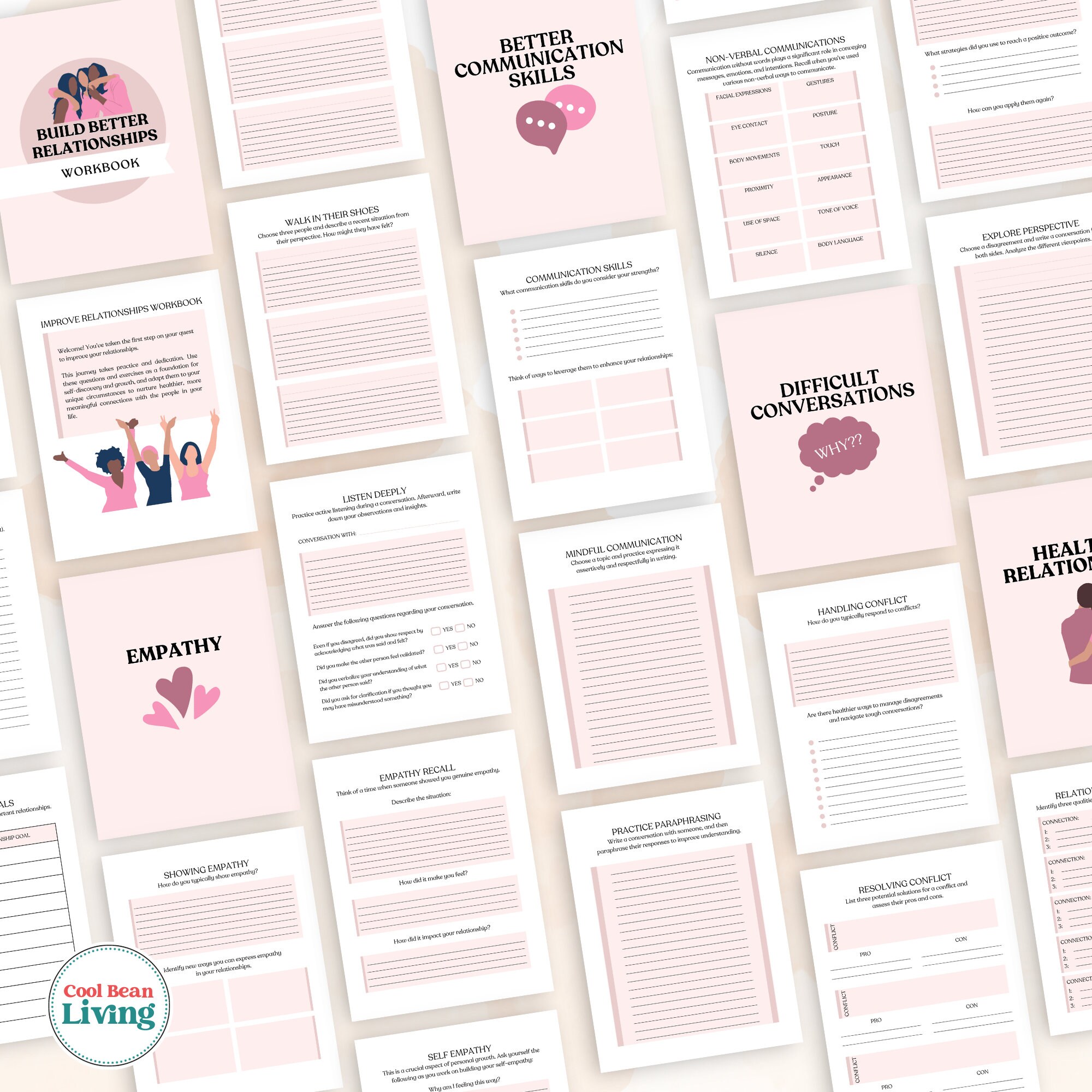 Improving Relationships Workbook | Printable Worksheets for Building ...