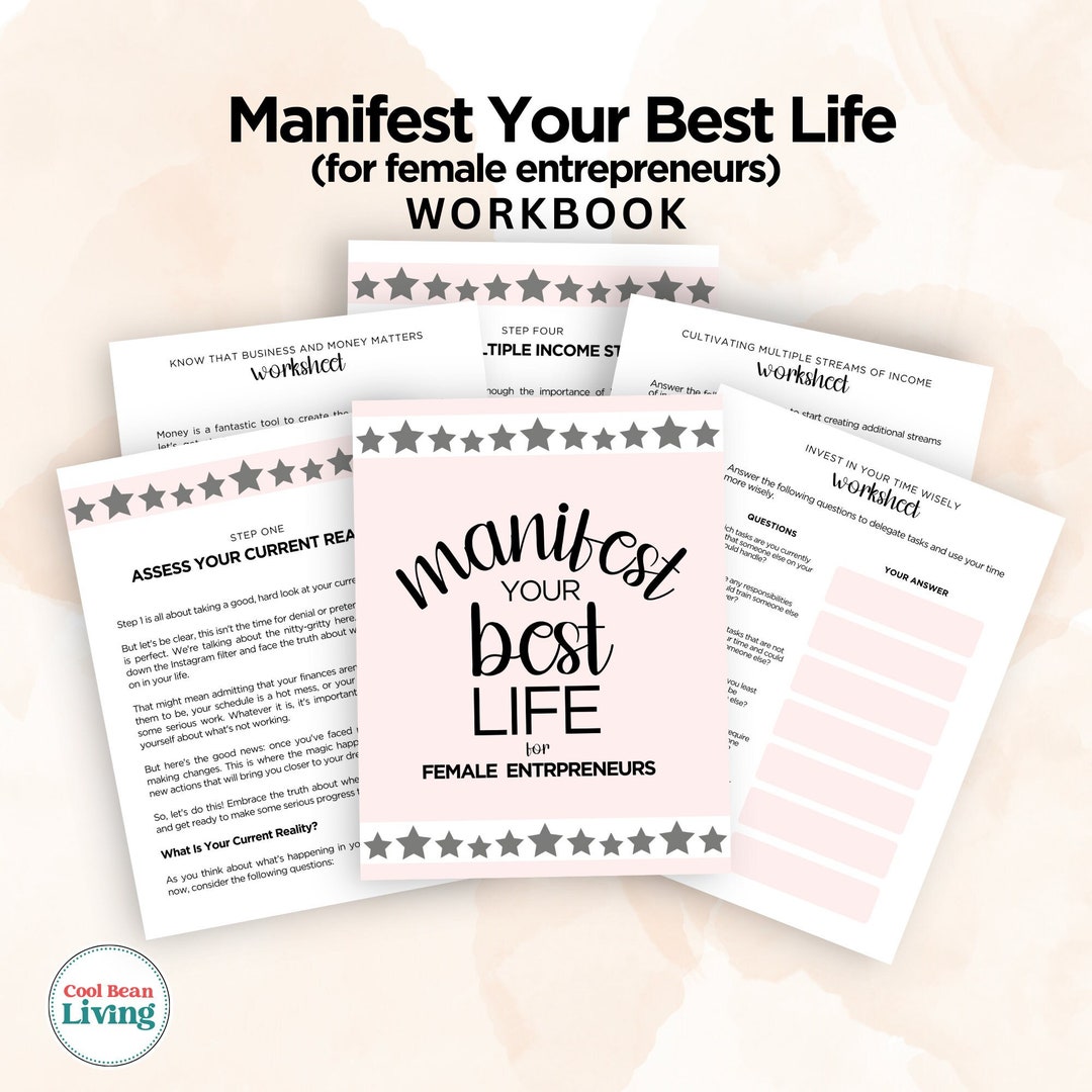 Manifest Your Best Life for Female Entrepreneurs Workbook | Printable ...