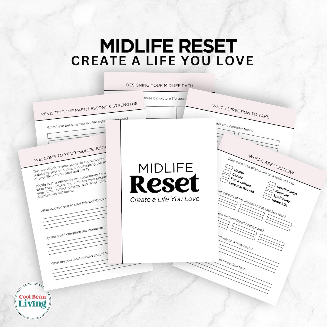 Midlife Reset Workbook PDF | Printable Guided Journal for Midlife ...