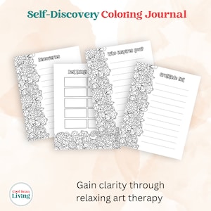 Self-discovery Guided Coloring Journal | Printable Prompts for Inner ...