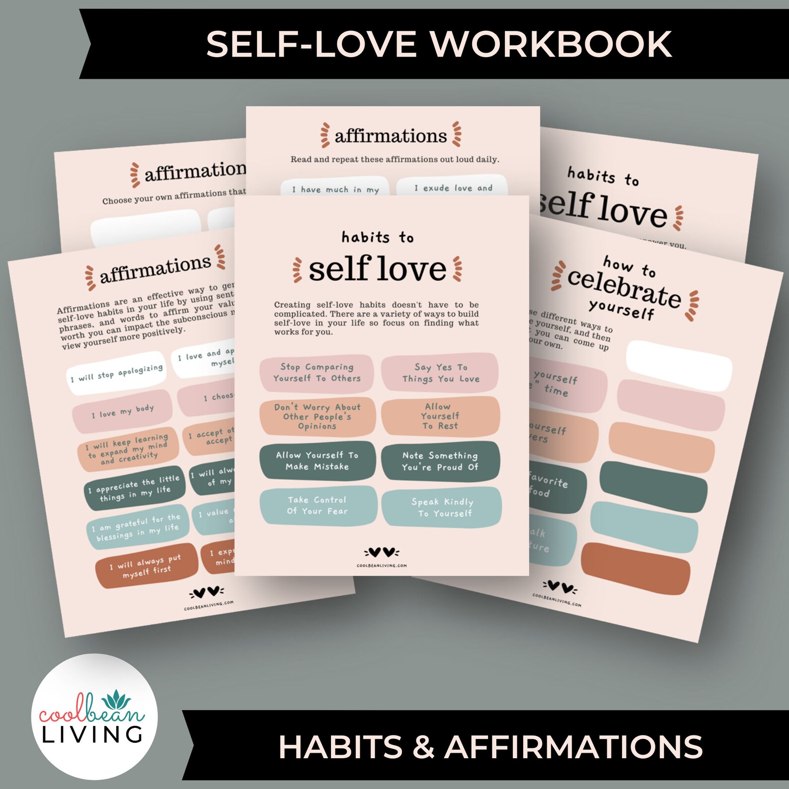 Printable Self Love Workbook | Learn to Love Yourself Worksheets - Etsy