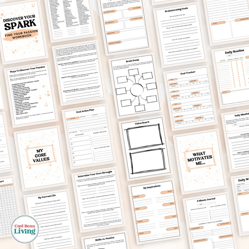 Discover Your Spark Workbook | Printable Find Your Passion in Life ...