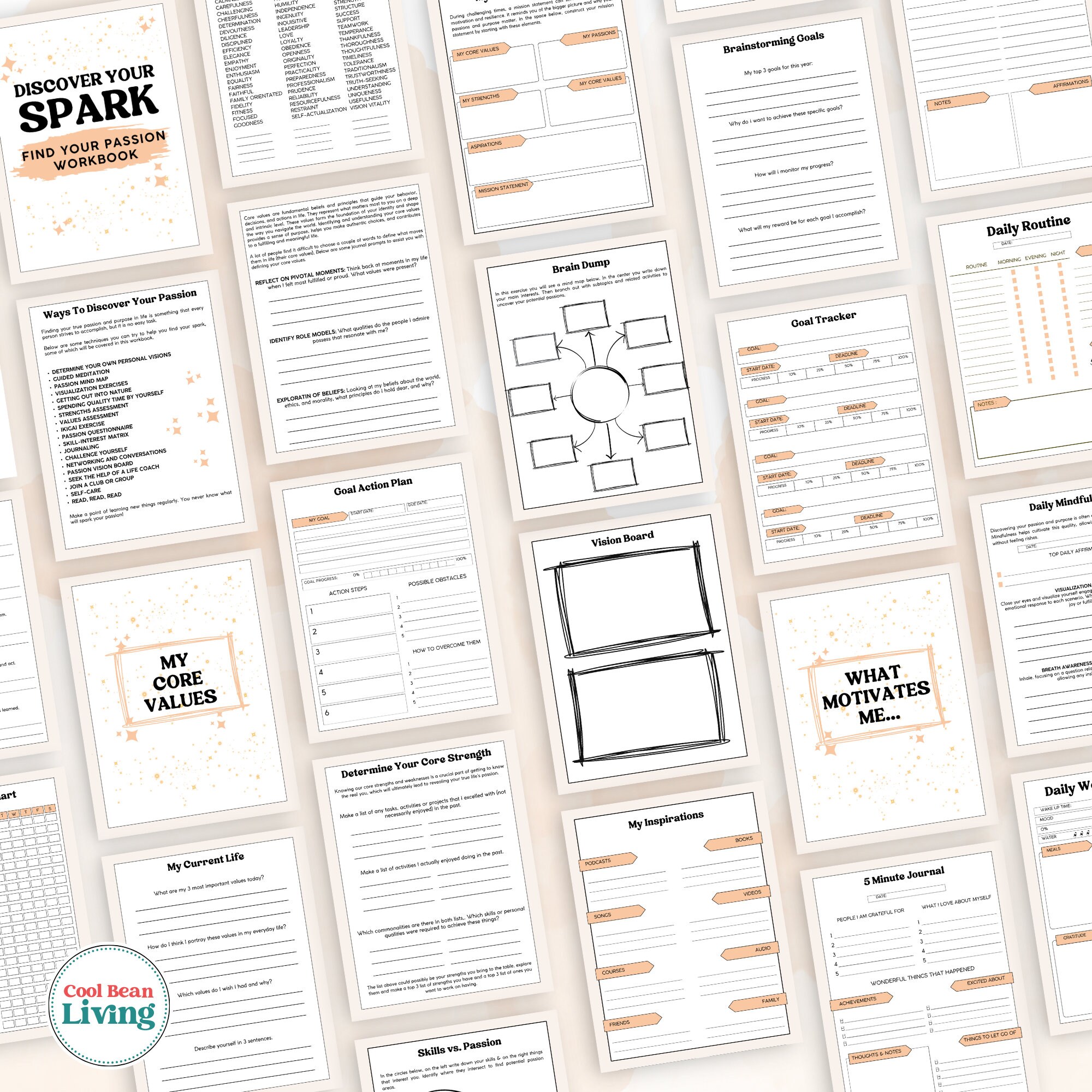 Discover Your Spark Workbook | Printable Find Your Passion in Life ...