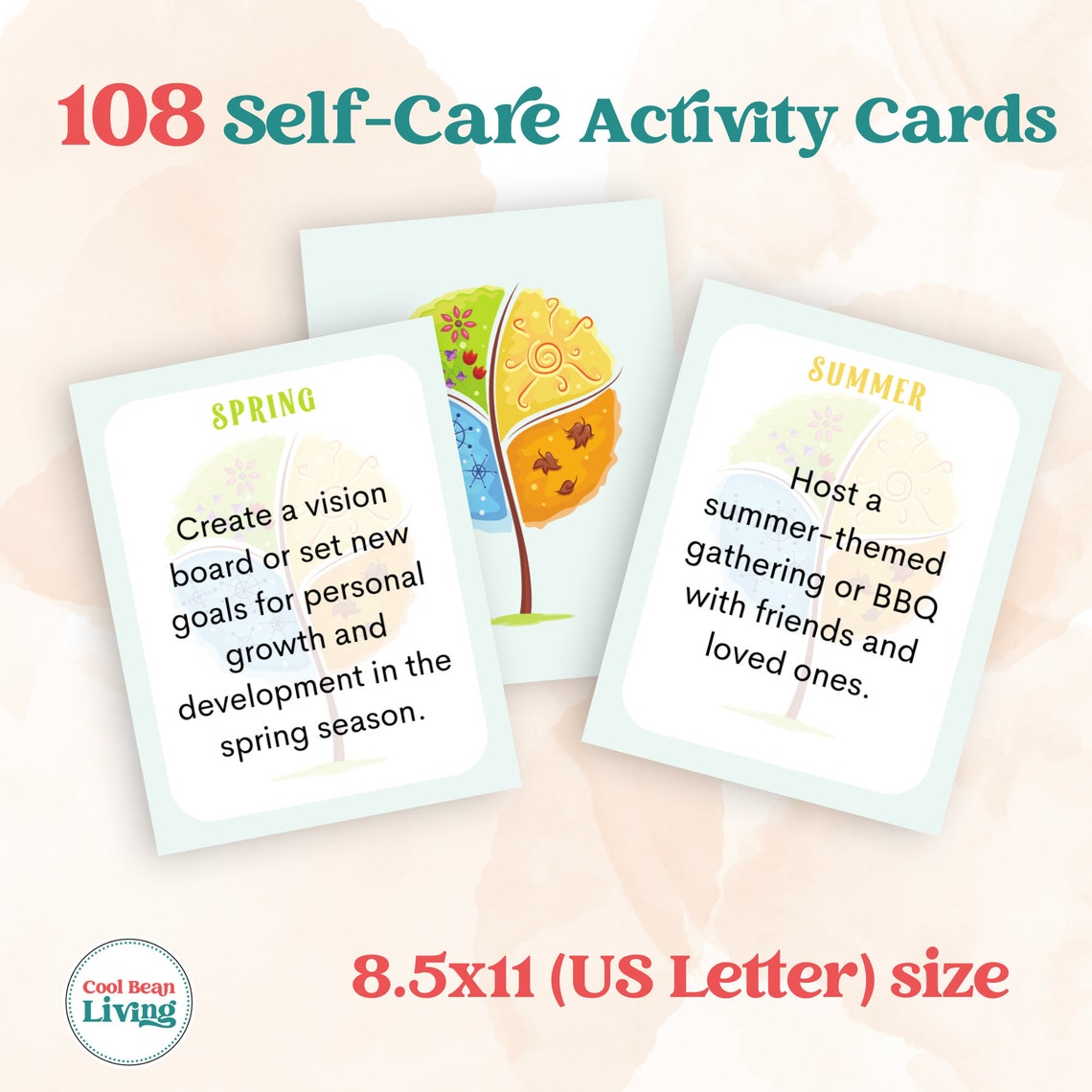Four Seasons Self-care Activities Card Deck | Print at Home Winter ...