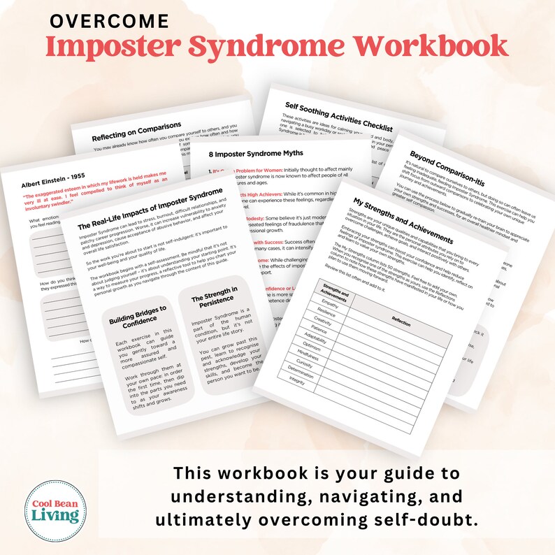 Printable Overcome Imposter Syndrome Workbook Worksheets for Healing ...