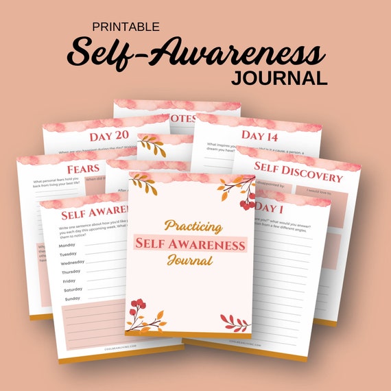 Practicing Self Awareness Journal Printable Self-discovery | Etsy