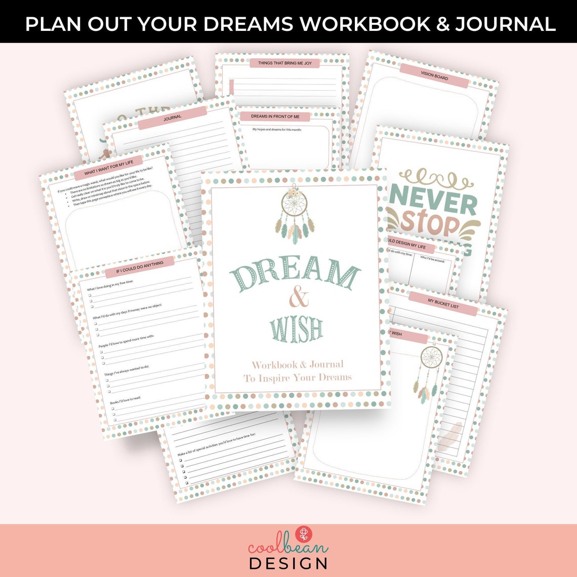 Printable Dream and Wish Workbook and Journal Manifest Journal Dream ...
