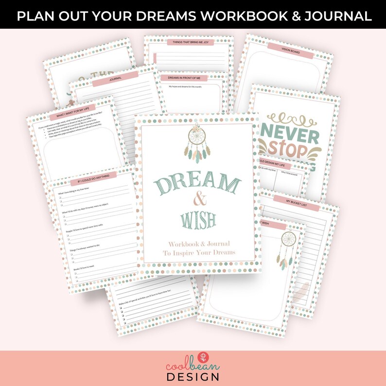 Printable Dream and Wish Workbook and Journal | Manifest Journal ...