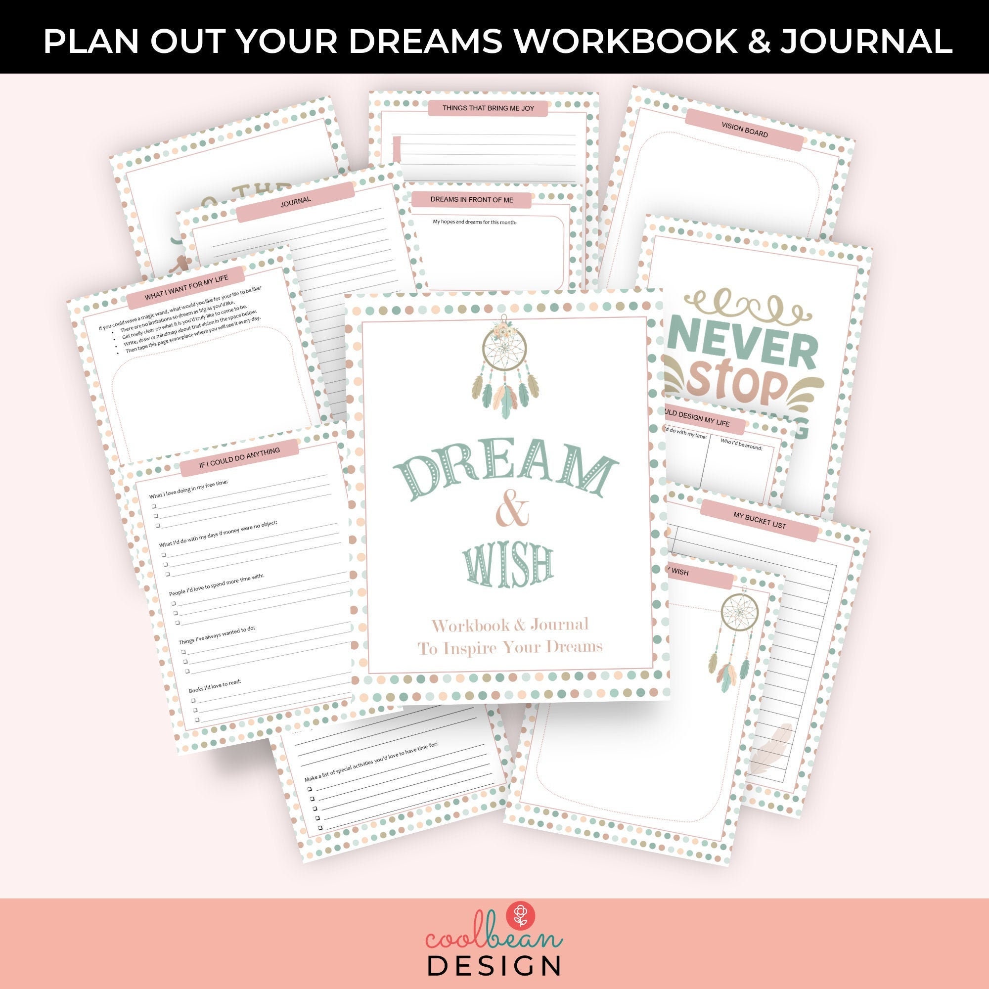 Printable Dream and Wish Workbook and Journal | Manifest Journal ...