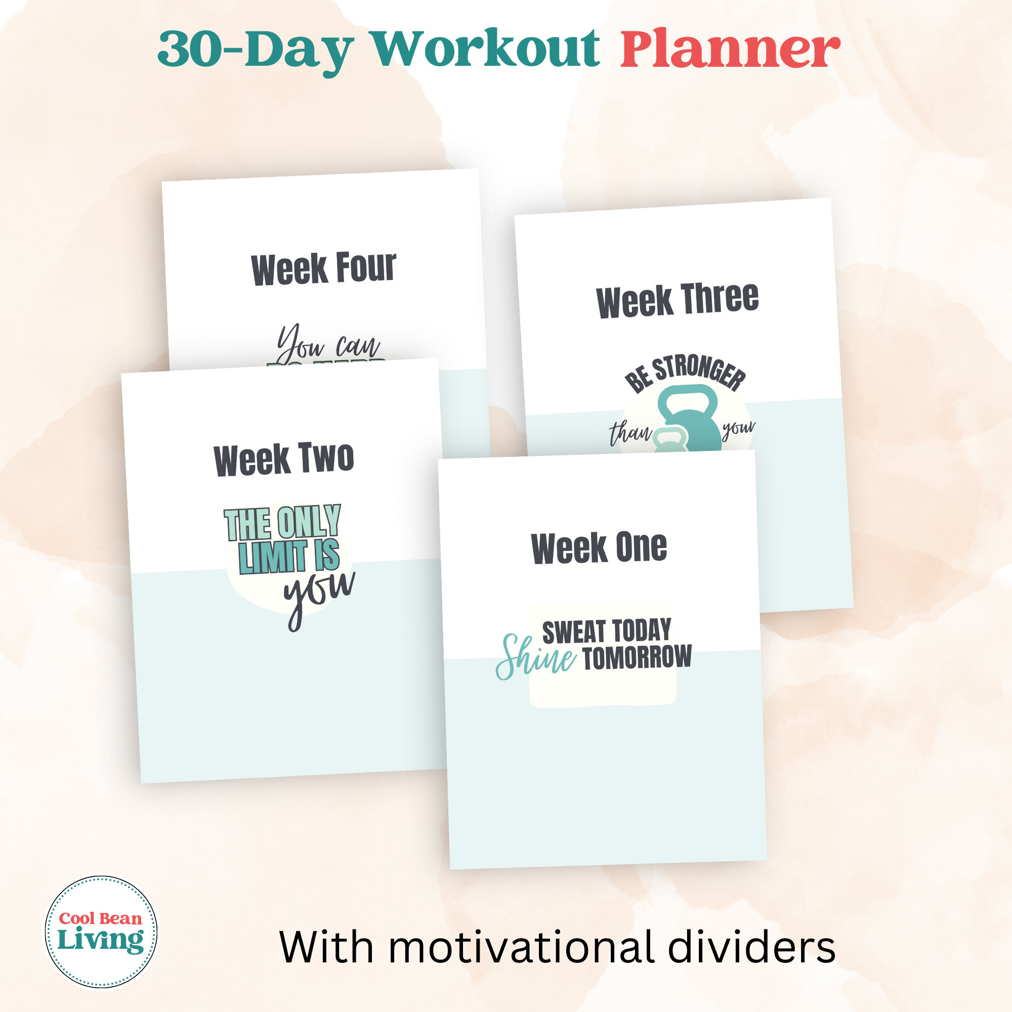 Printable Workout Planner 30-day Fitness Challenge Exercise Plan - Etsy