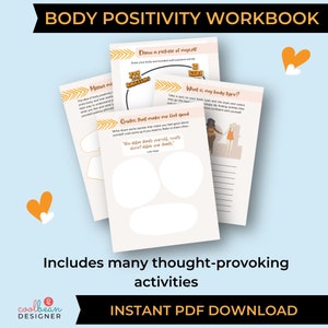 Body Positivity Workbook | Printable Body Image Journal | Confidence ...