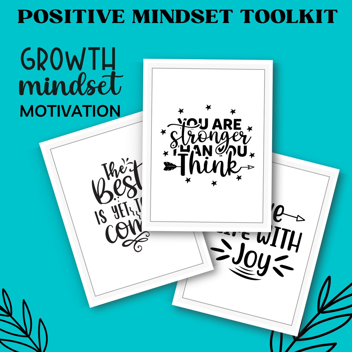 Printable Positive Mindset Bundle Growth Mindset Toolkit - Etsy