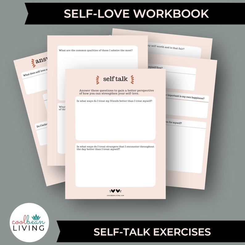 Printable Self Love Workbook | Learn to Love Yourself Worksheets - Etsy