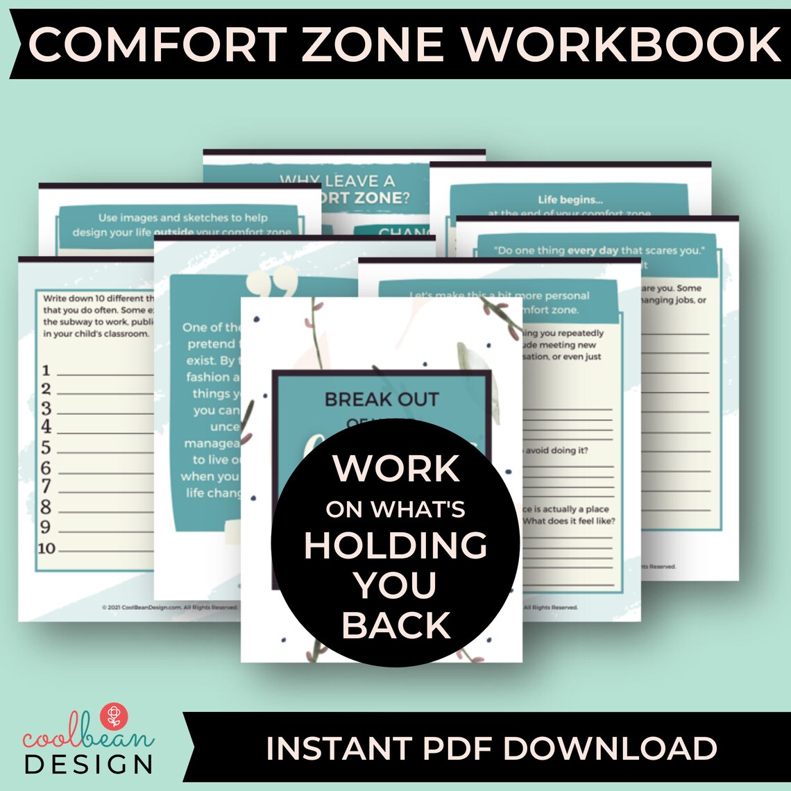 Printable Growth Mindset Workbook Step Out of Your Comfort - Etsy