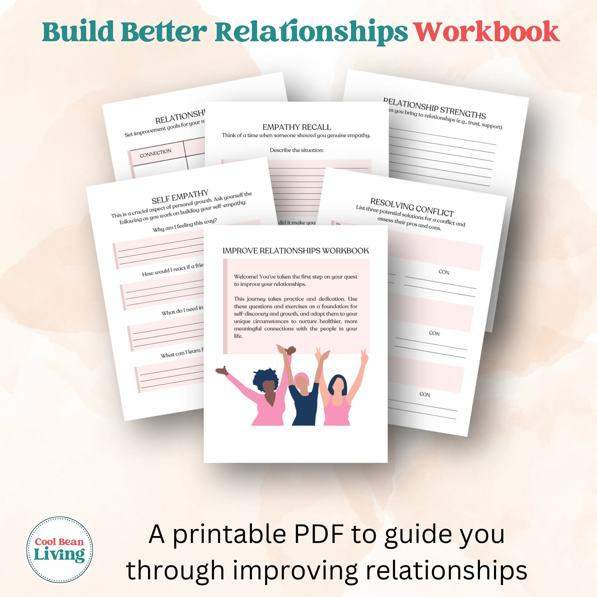 Improving Relationships Workbook | Printable Worksheets for Building ...