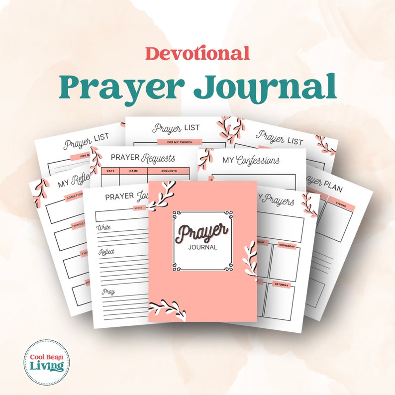 Printable Devotional Prayer Journal | Christian Scripture Bible Study ...