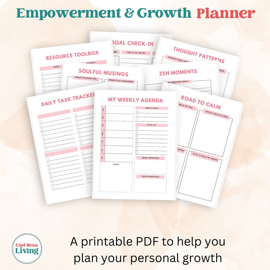 Printable Personal Growth Planner | Empowerment Workbook | Self ...