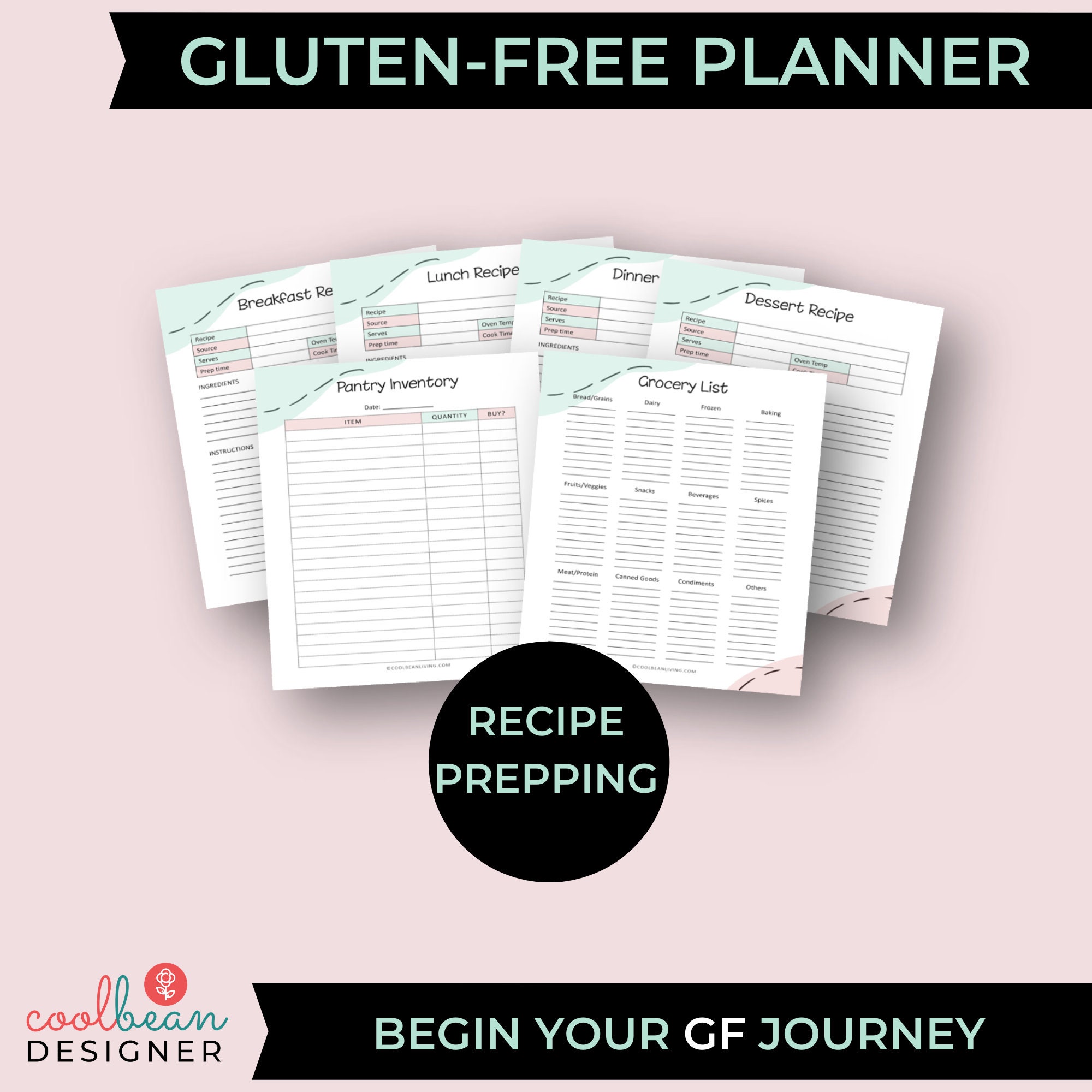 Gluten-free Planner | Printable IBS and Celiac Journal | Food Tracking ...