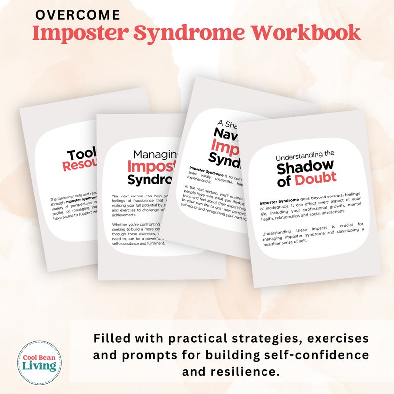 Printable Overcome Imposter Syndrome Workbook Worksheets for Healing ...