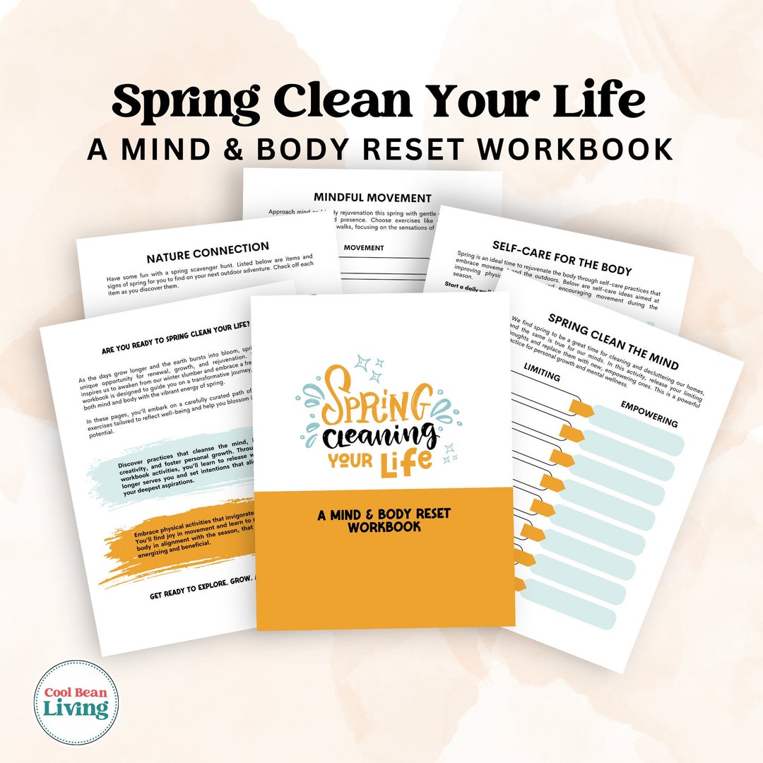 Spring Clean Your Life | Printable Mind and Body Reset Workbook ...