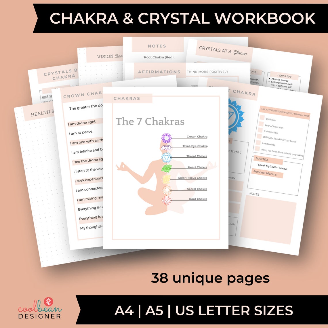 Beginners Chakra & Crystal Healing Workbook | Printable Visualization ...