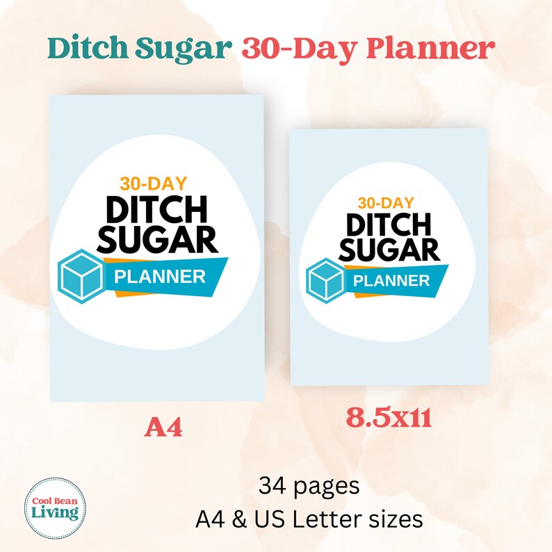 30-day Ditch Sugar Challenge | Printable No Sugar Planner | Sugar-free ...