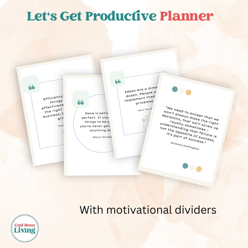 Printable Productivity Planner | Time Management Tracking | Daily and ...