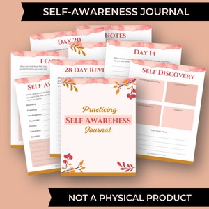 Practicing Self Awareness Journal | Printable Self-discovery and ...