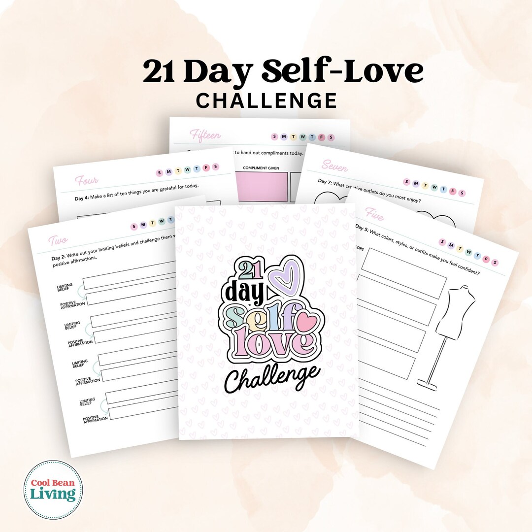 21-day Self-love Challenge | Printable Learn to Love Yourself ...