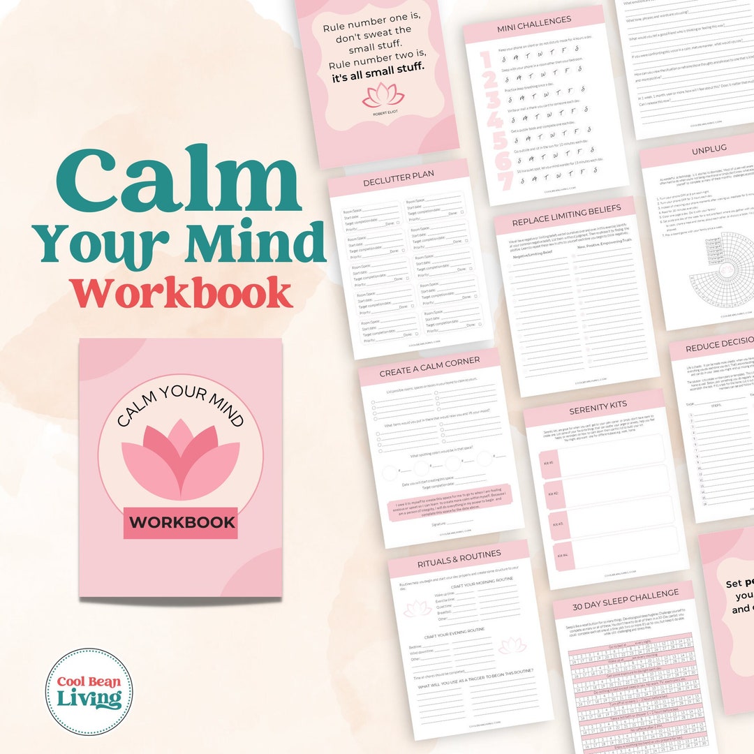 Printable Mind Calming Journal | Reduce Stress & Anxiety | Find Inner ...